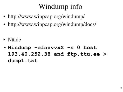 Ppt Windump Powerpoint Presentation Free Download Id3488788