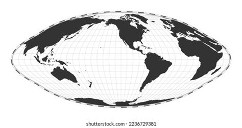 Vector World Map Pseudocylindrical Equalarea Goode Stock Vector Royalty Free 2236729381