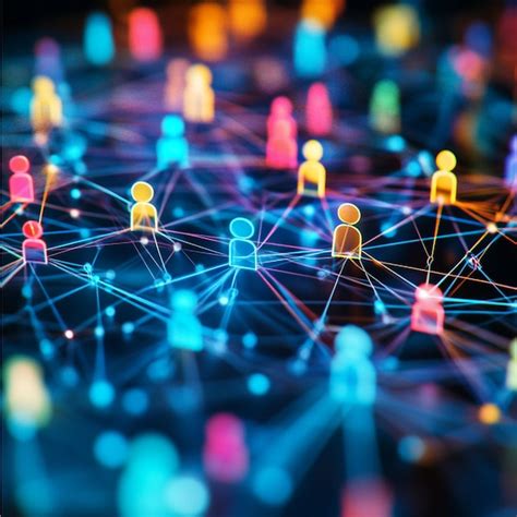 A Concept Image Of A Network Graph Visualizing Social Connections And