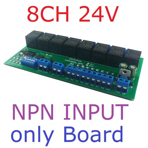 Carob08 Npn 24v 8di 8do Can Relay Controller Module Rs485 Digital Io