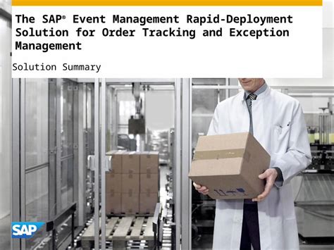 Ppt Solution Summary The Sap ® Event Management Rapid Deployment