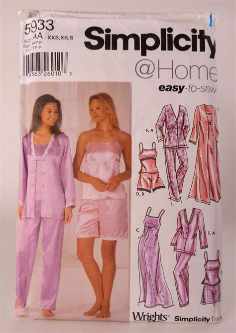 Womens Robe Pattern Bed Jacket Pattern Nightgown Pattern Camisole