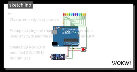 Character Analysis Operators Wokwi ESP32 STM32 Arduino Simulator