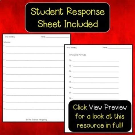 Ionic Bonding Task Cards By The Science Hedgehog Tpt