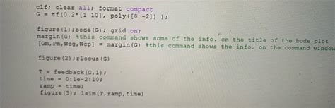 Solved This Is The Example Matlab Code Clf Clear All Chegg