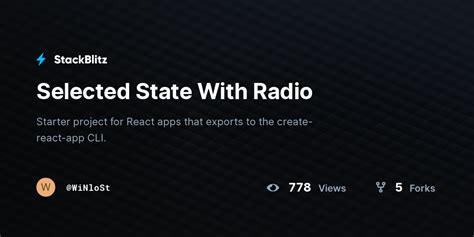 Selected State With Radio Stackblitz