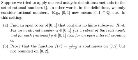 Solved Suppose We Tried To Apply Our Real Analysis