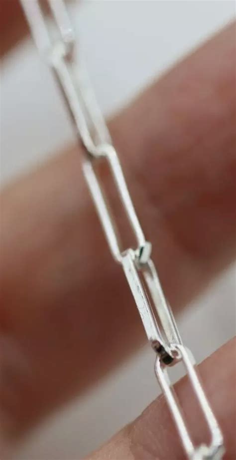 Genuine Sterling Silver 925 Paperclip Links 19cm Bracelet Kaedesigns