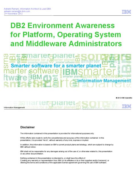 Pdf Db2 Environment Awareness For Platform Operating System And