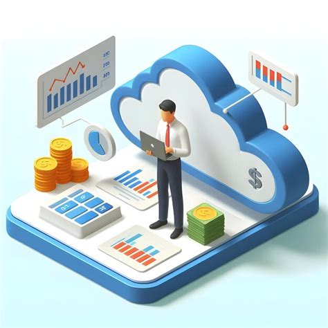 Premium Photo 3d Flat Vector As Financial Analyst Using Cloud