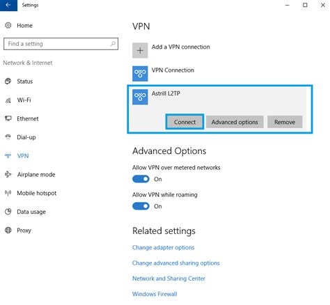 Astrill Setup Manual How To Configure L2TP IPSEC With Windows Built In
