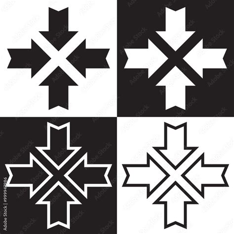 full screen vector icons set of full screen and exit full screen icon