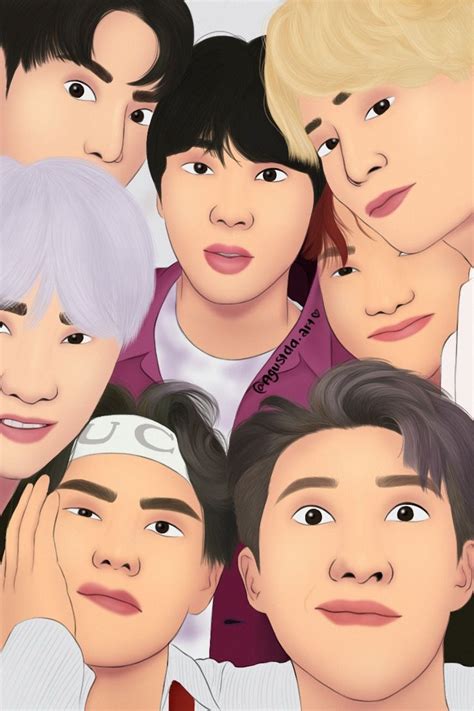 Bts Ot7 Art By Agustddart Taehyungs Art Art Bts Fanart