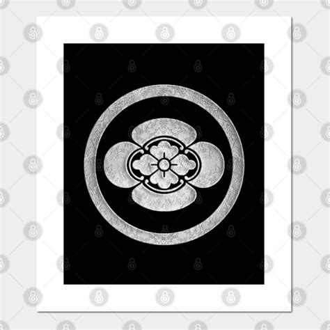 Maruni Mokko Kamon In Silver Foil Samurai Kamon Posters And Art Prints Teepublic