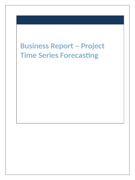 Project Time Series Forecasting Pdf Autoregressive Integrated