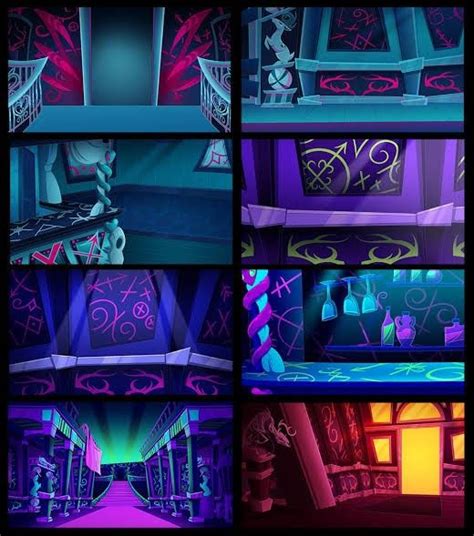 Neon Lit Interior Of Hazbin Hotel