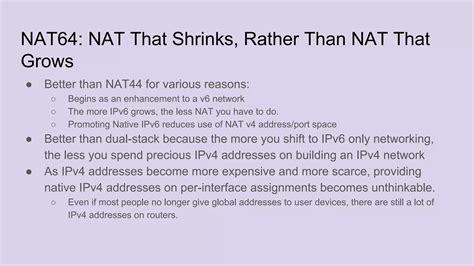 The Ipv6 Only Network Ppt