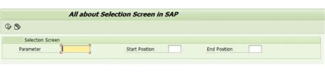Selection Screen In Sap Elearning Solutions
