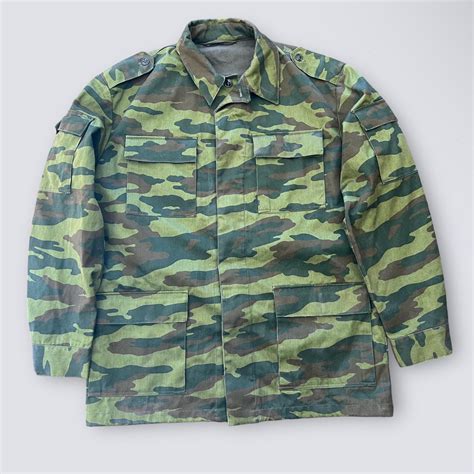 Rare Vintage Russian Army Military Woodland Flora Camo Combat Shirt