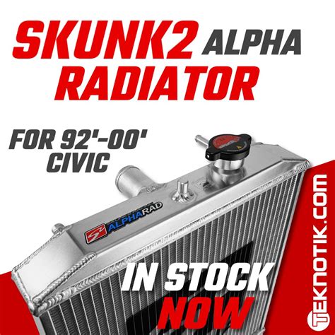 Skunk2 Alpha Logo Skunk2 Alpha Series Radiator For Honda Civic 11 10
