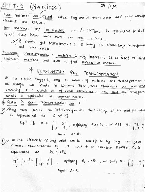 unit 2 matrices pdf