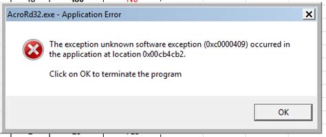 Unknown Software Exception Errors In Adobe Reader Adobe Product Community