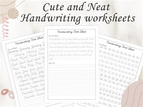 Cute Cursive Handwriting Practice Sheets Handwriting Worksheets Worksheets Library