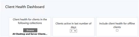 Client Health Dashboard Displays Some Failed Devices Configuration