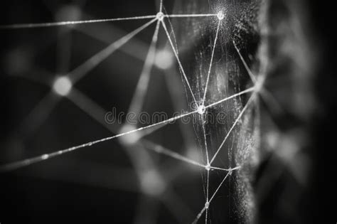 Abstract Digital Network Of Interconnected Nodes And Glowing Lines Symbolizing Data Flow