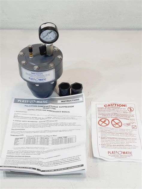 Plast O Matic Pds010vt Pv Pulsation Dampener