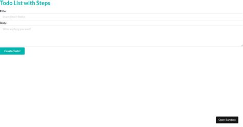 React Redux Todolist Codesandbox