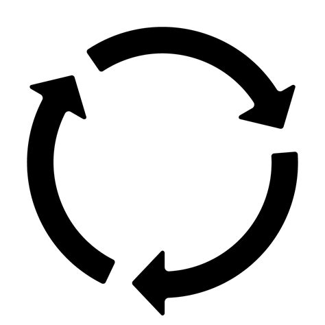 Circular Arrow Icon Cycle Resumption Repeat Concept Vector