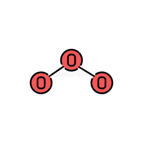 Ozone Formule Color Line Icon Pictogram For Web Page Stock Vector