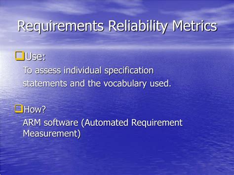 PPT Reliability And Software Metrics PowerPoint Presentation Free Download ID