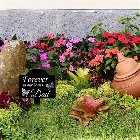 영원히 우리 마음속에 방수 아크릴 추모 플라크 스테이크 묘지 및 정원에 완벽 할로윈 크리스마스 추수감사절 Temu Republic Of Korea