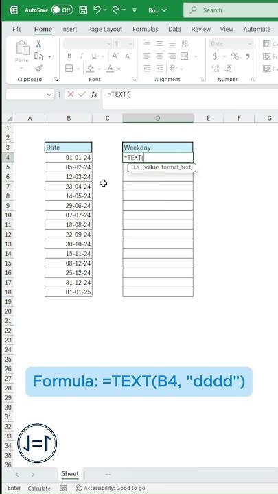 147 Convert Dates To Weekdays Instantly Excel Excelformula Exceltips Learnexcel