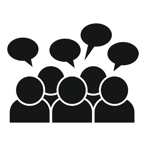 Vector Simple De Icono De Grupo De Voz La Gente Habla 15157669 Vector