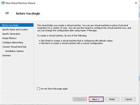 Windows Hyper V Manager Virtual Machine Creation Guide
