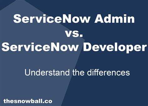 Servicenow Admin Vs Servicenow Developer What Are The Differences The Snowball