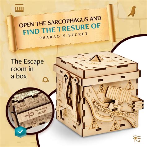 Inscape Pharaohs Secret Puzzle Box Escape Room In A Box For Adults Cluebox Mind Puzzles
