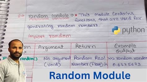 Random Module In Python Modules Types Of Modules Python Programming In Hindi Youtube