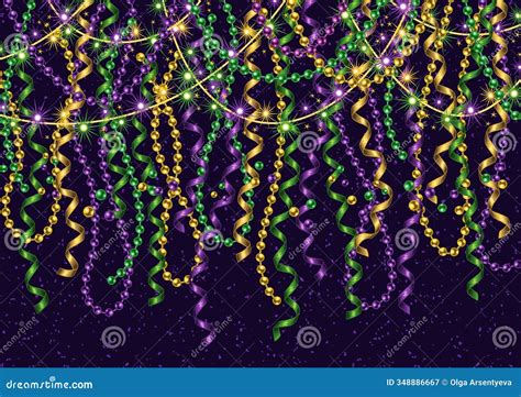 Horizontal Mardi Gras Photo Booth Backdrop Stock Vector Illustration Of Colorful Banner