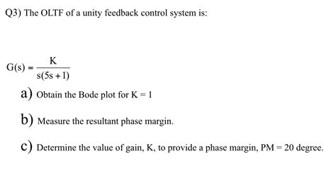 solved any help with this pleaseq3 ﻿the oltf of a unity
