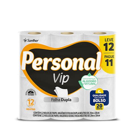 Papel Higienico Personal Vip Folha Dupla 20mt L12p11 Multpel
