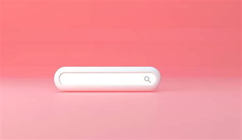 premium photo a white website search bar with a pink background