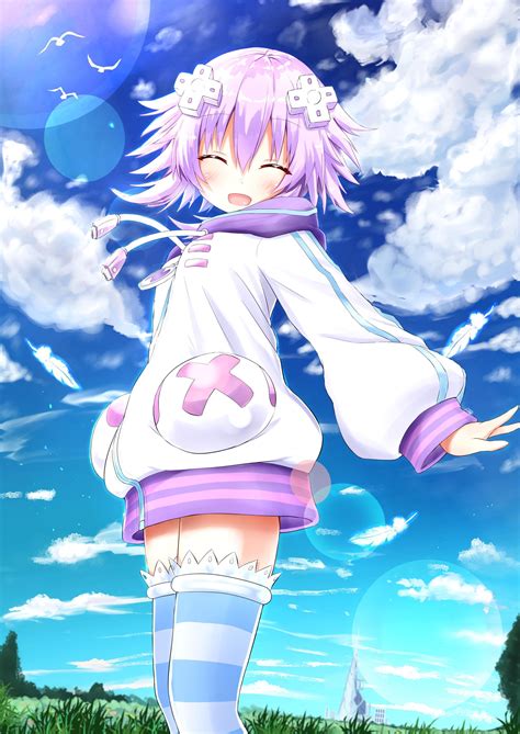 Smiling Neptune Hyperdimension Neptunia Rawwnime