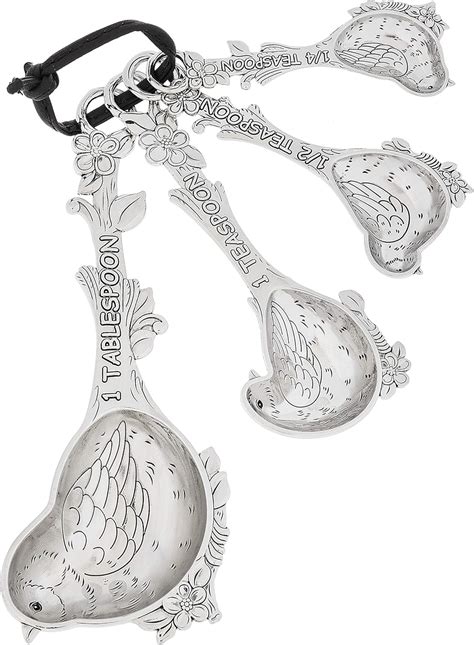 Ganz Measuring Spoons Without Color Birds 4 Pc Set Home