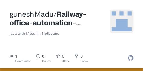 GitHub GuneshMadu Railway Office Automation System Java With Mysql In Netbeans