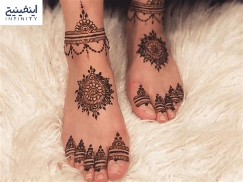 مدل طرح و نقش حنا ساده دخترانه و ظریف جدید اینفینیتی