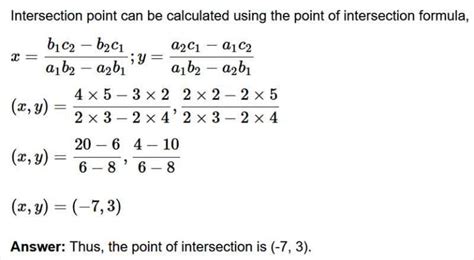 Point of intersection formula ⭐️⭐️⭐️⭐️⭐️